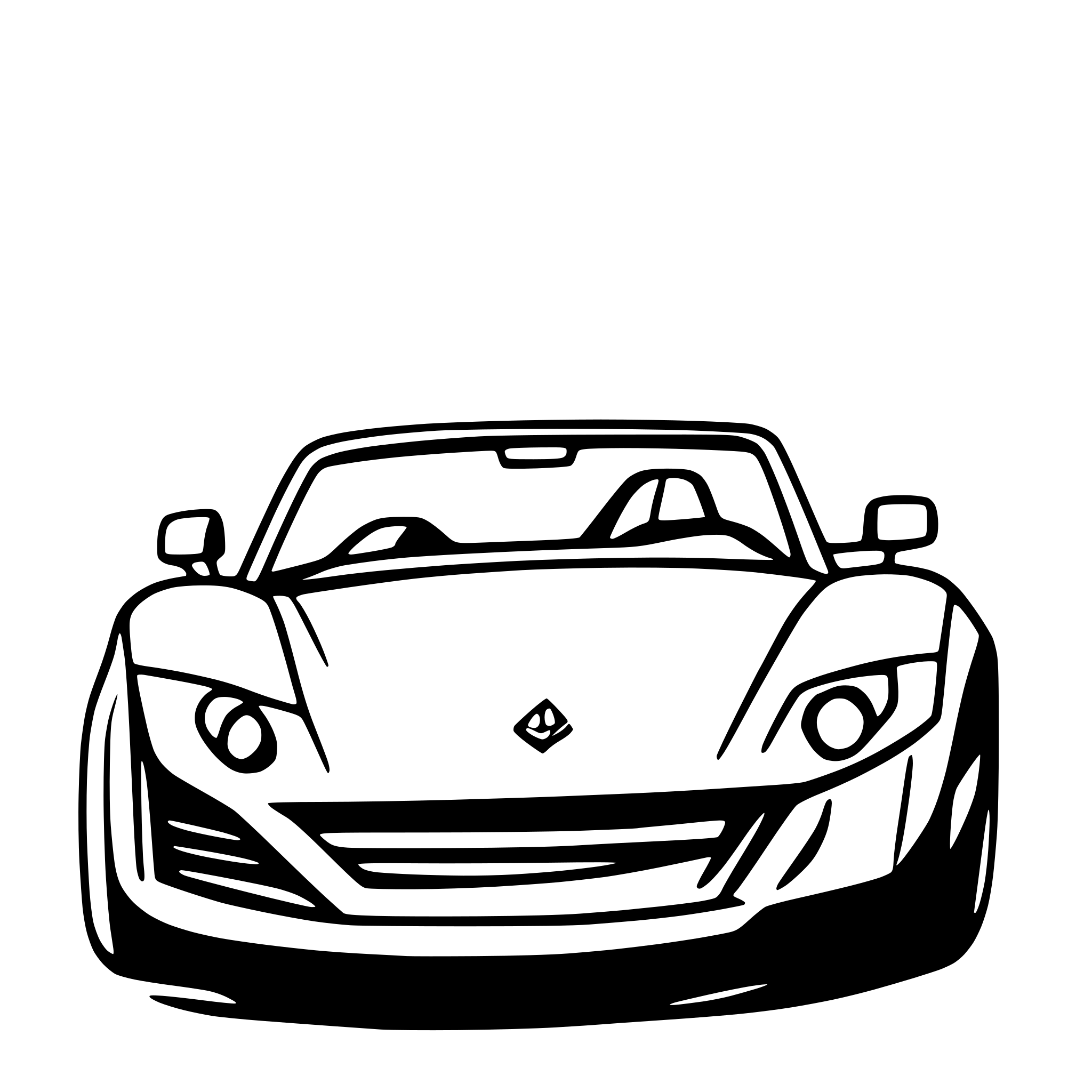 line art SVG for '2025 roadster seen from the side in one path' | AI ...
