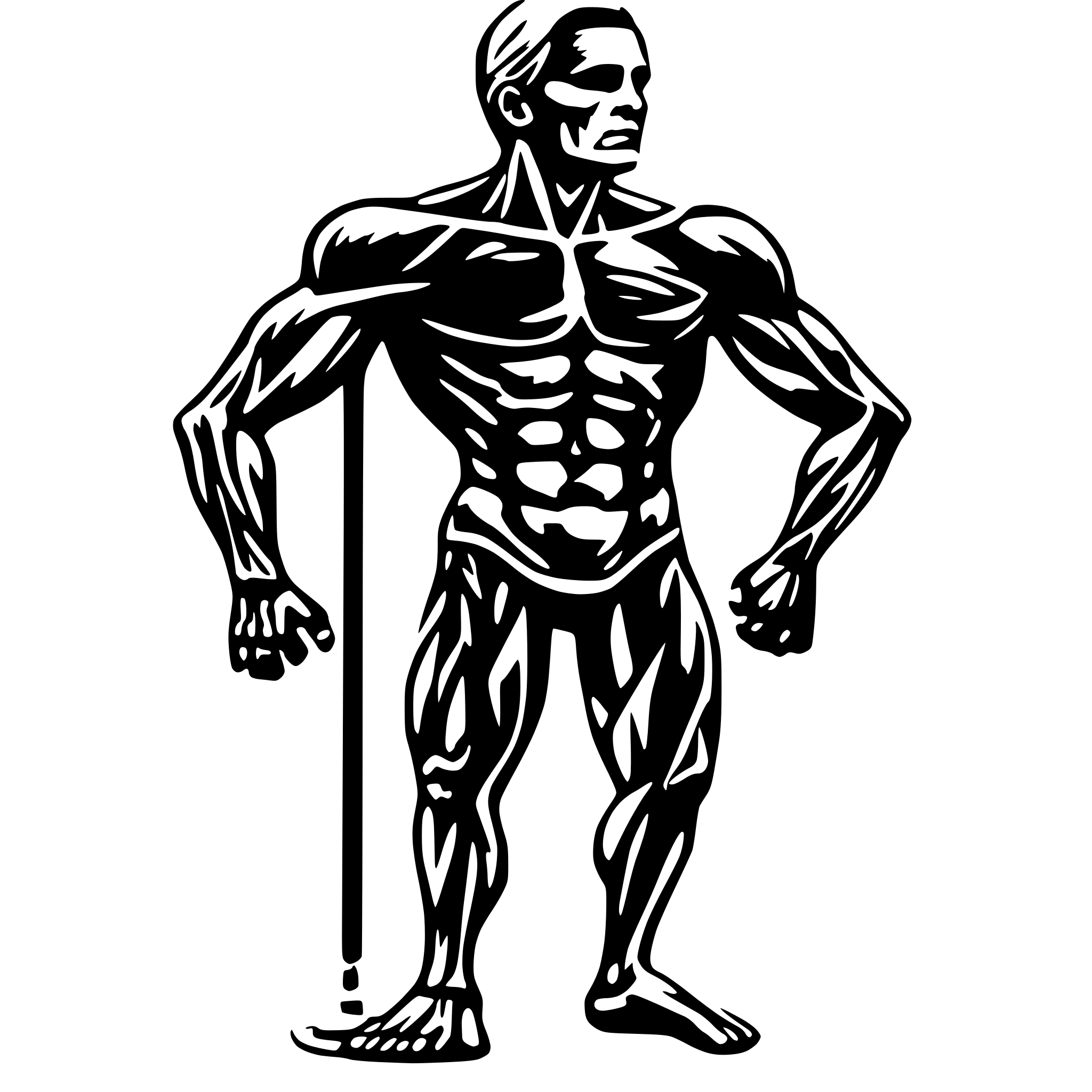 SVG Bundle for 'Human Muscle map' | AI-Generated Vector Graphics