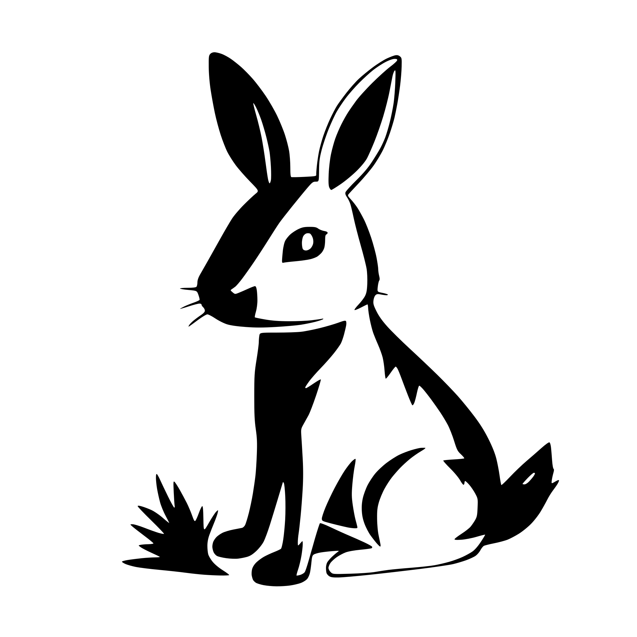 silhouette SVG for 'silhouette of rabbit inspired by the cover of hell ...
