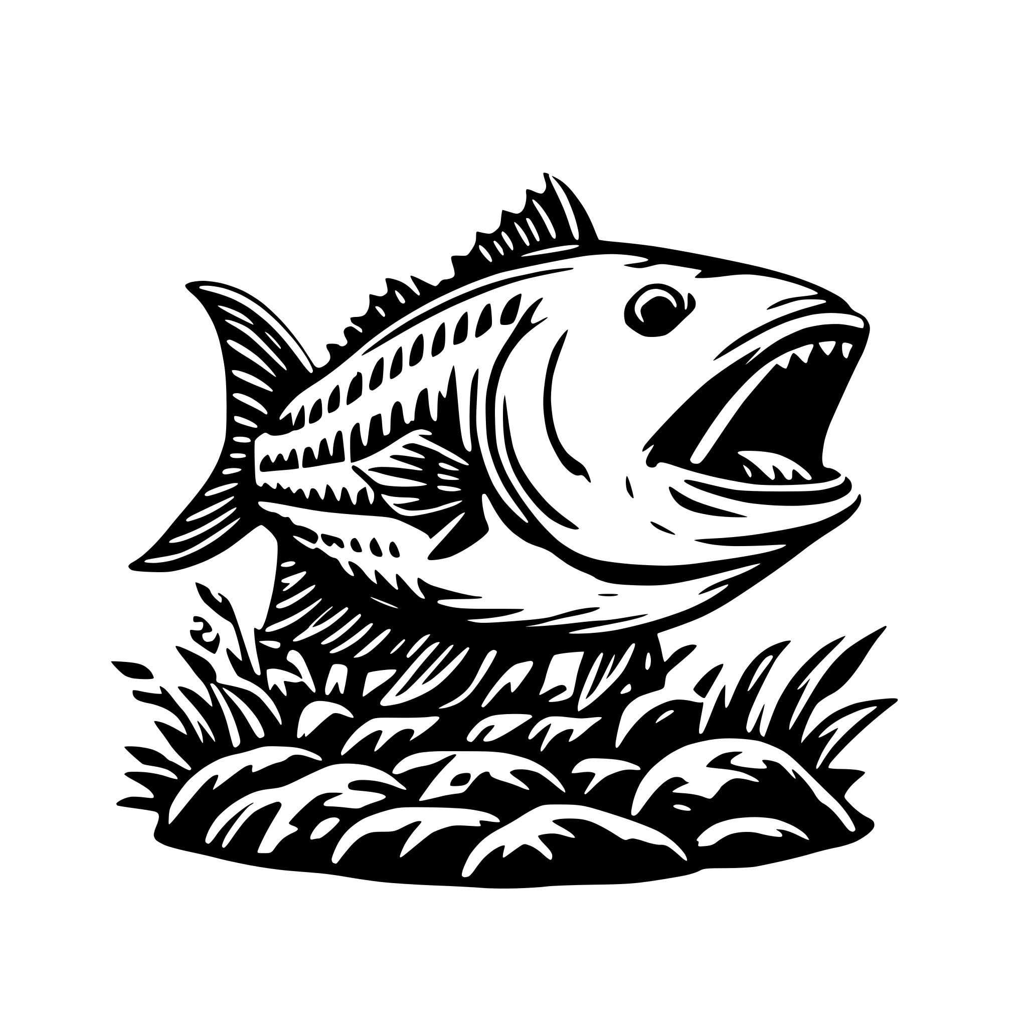 SVG Bundle for 'elegant toothfish illustration for web page' | AI ...