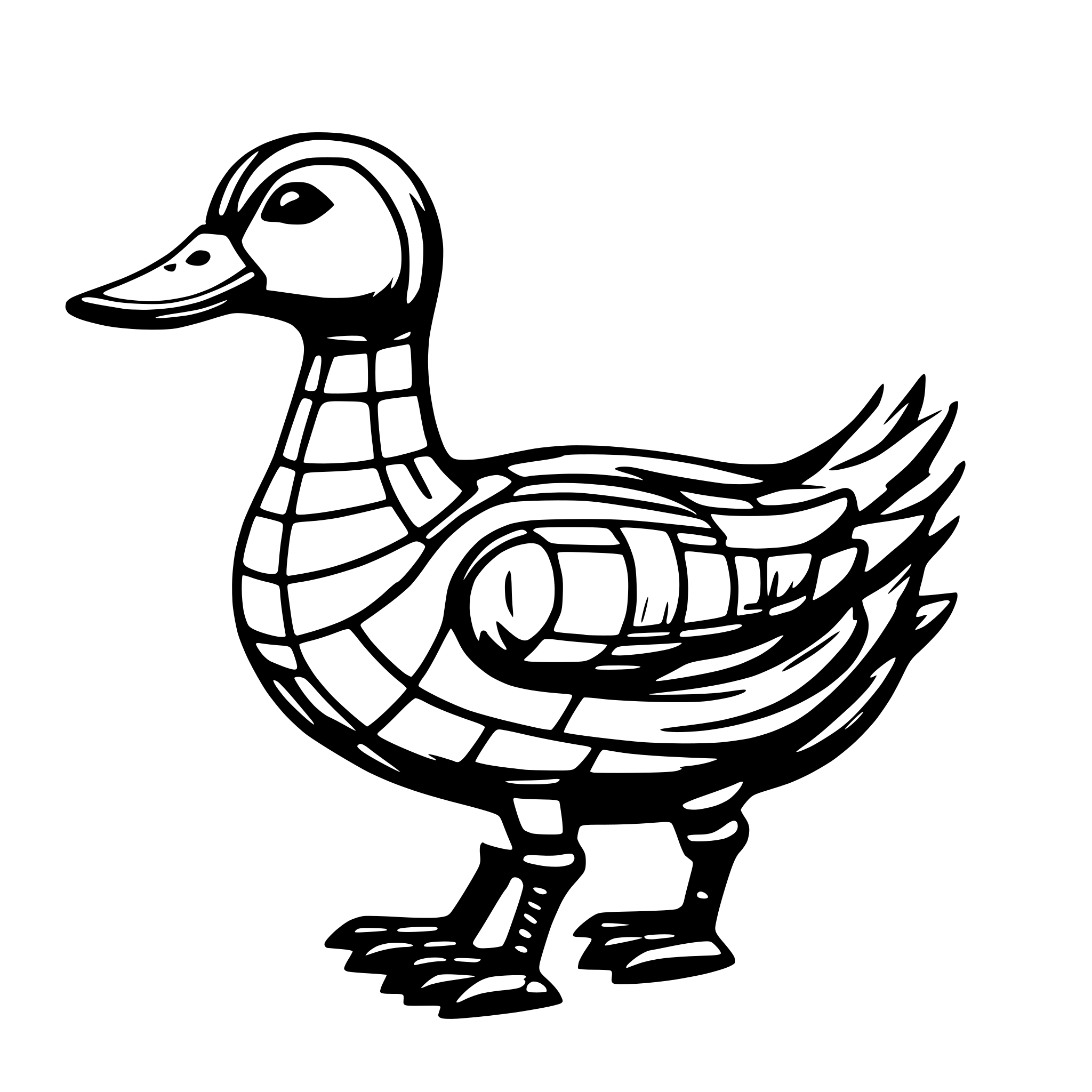 SVG Bundle for 'Robotic duck wireframe' | AI-Generated Vector Graphics