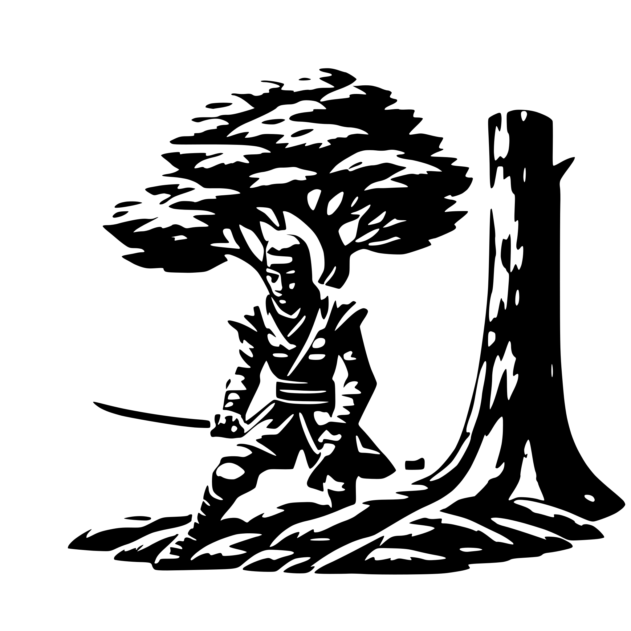 SVG for 'samurai slicing a tree in half' | AI-Generated Custom Vector ...